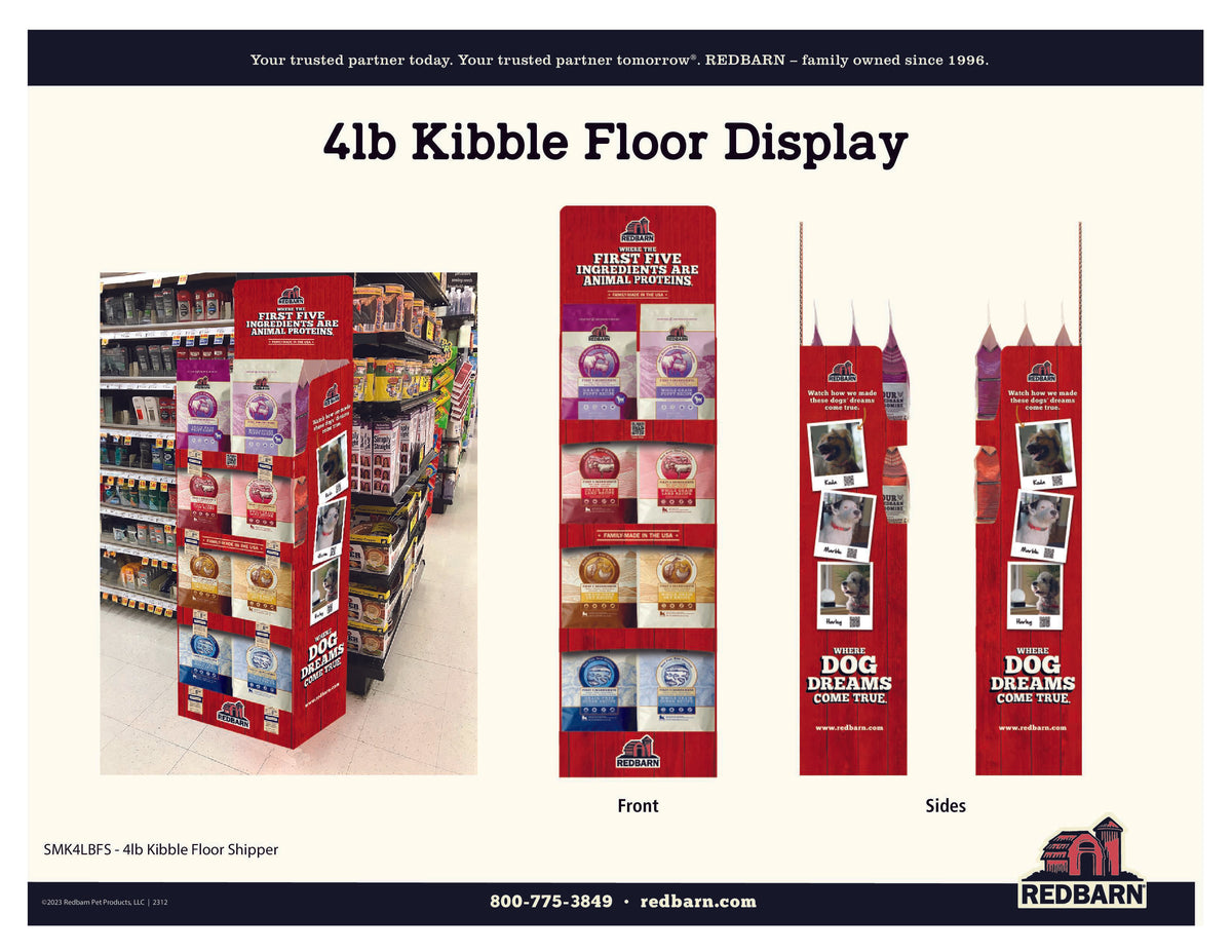 4lb Kibble Floor Display - SKU SMK4LBFS – Sales Team Samples